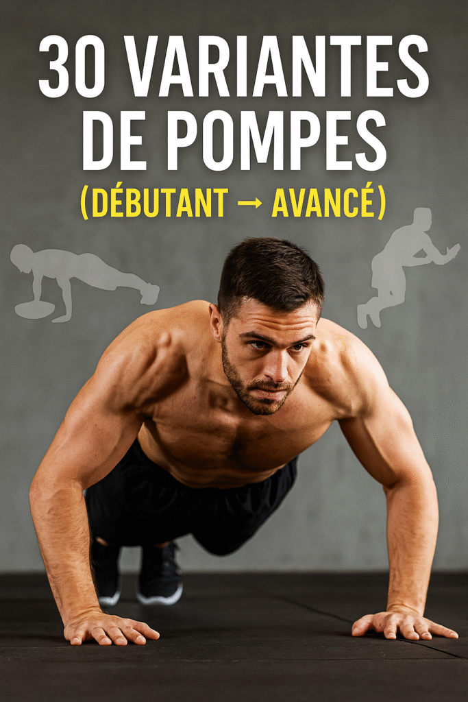 30 variantes de pompes pour progresser à la maison